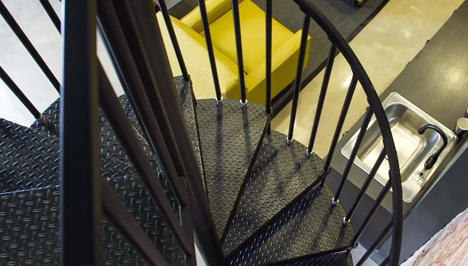 The Metropolitan (Diamond Plate Spiral Stairs) | Paragon Stairs