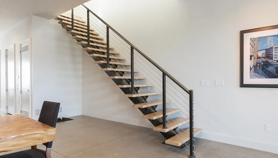 The Capitol (Single Stringer Straight Stairs) | Paragon Stairs