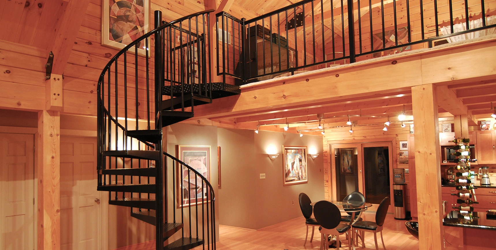 Lofted Barn Cabin Stairs